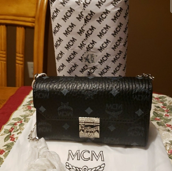 MCM | Bags | New Mcm Munchen Leather Mini Crossbody | Poshmark